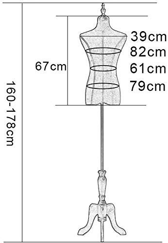 Female Sewing Tailors Dummy Dressmakers Dummies Tailors Dummy Display Professional Female Bust with Shoe Rack Pants Rack Female Mannequin