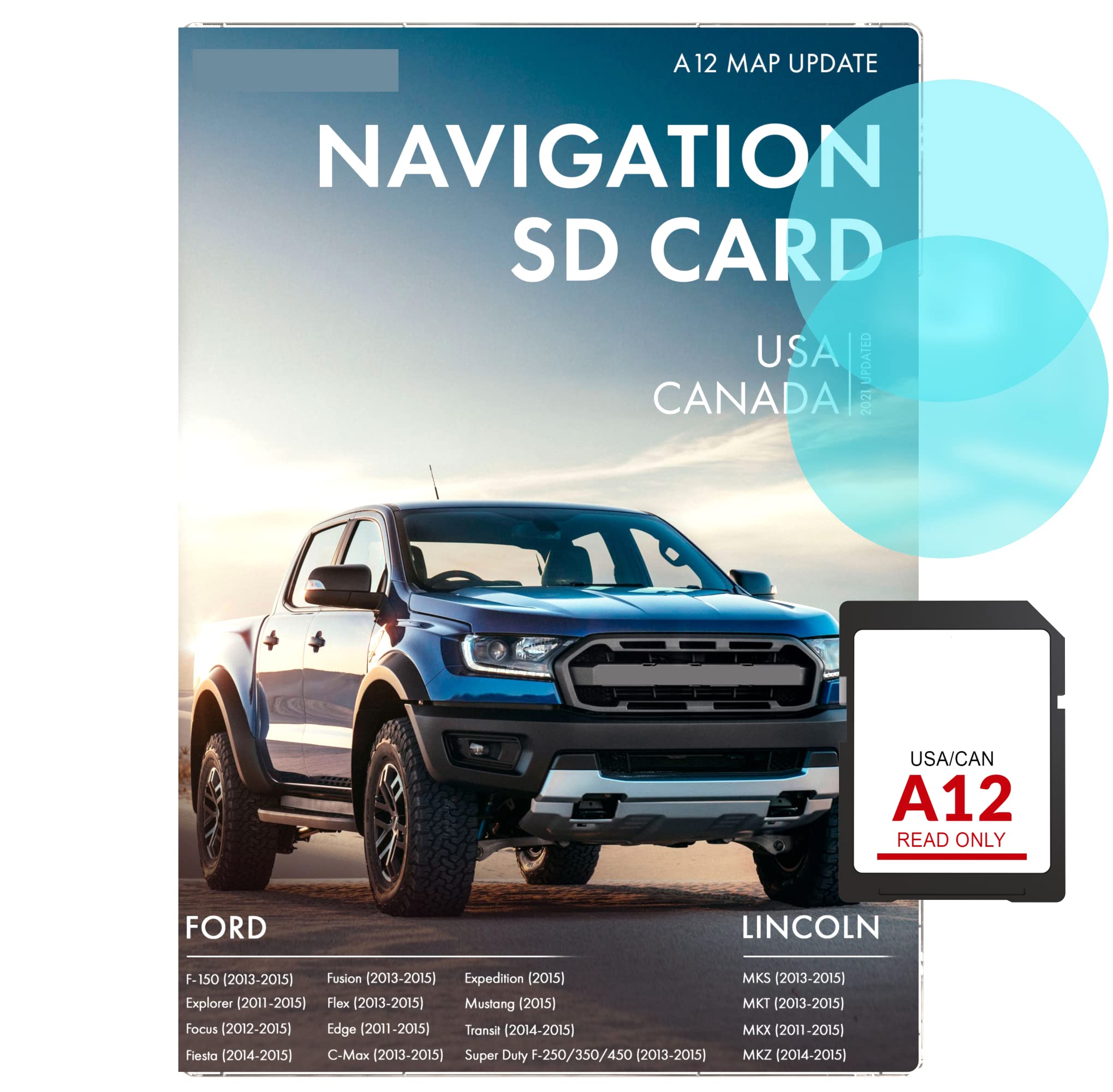 Ferrie Navigation SD Card Compatible with Ford Lincoln A12 | Latest Update 2021 | USA and Canada