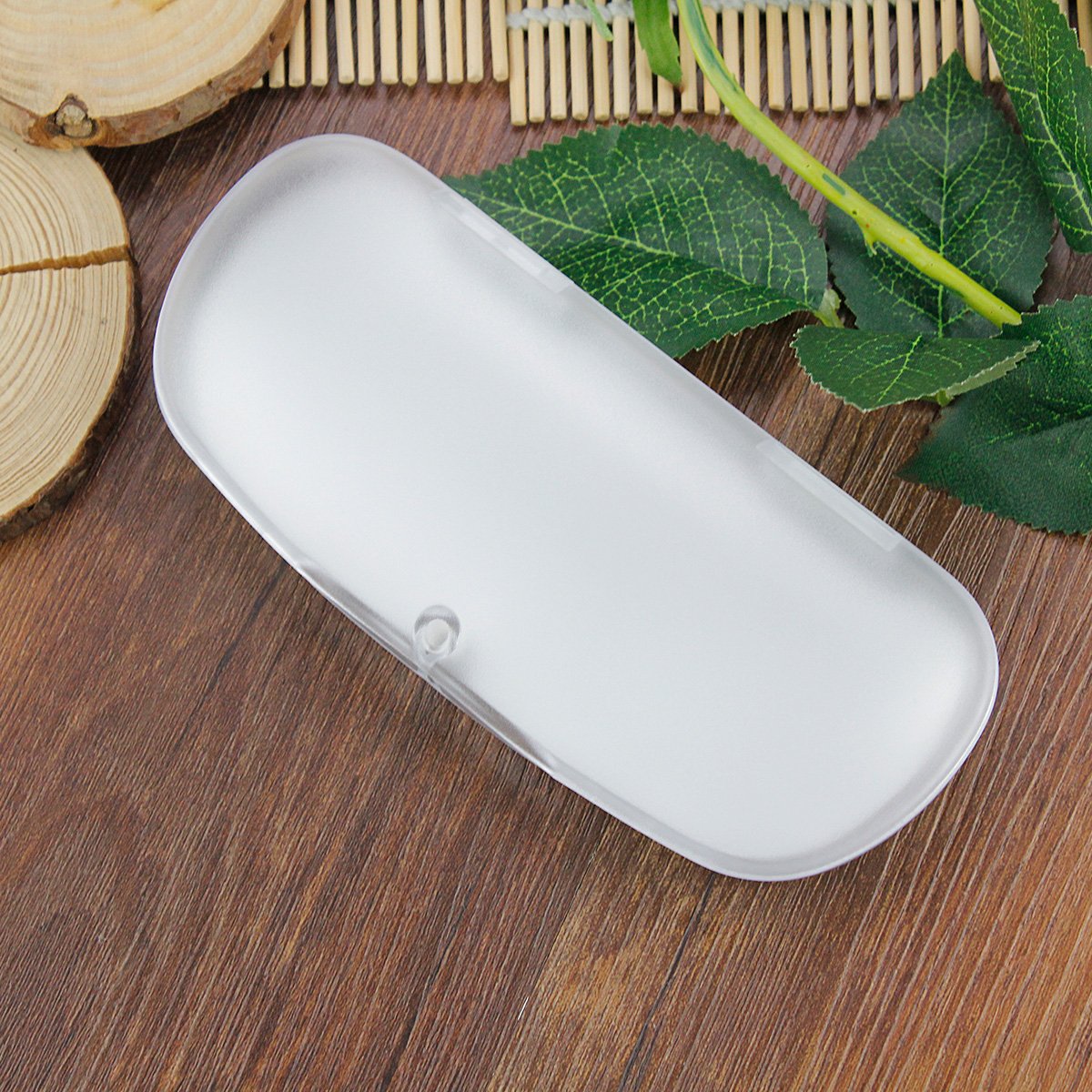 EZESO 2 PCS Glasses Case Spectacle Case Box Magnetic Closure Plastic Translucent Eyeglass Case