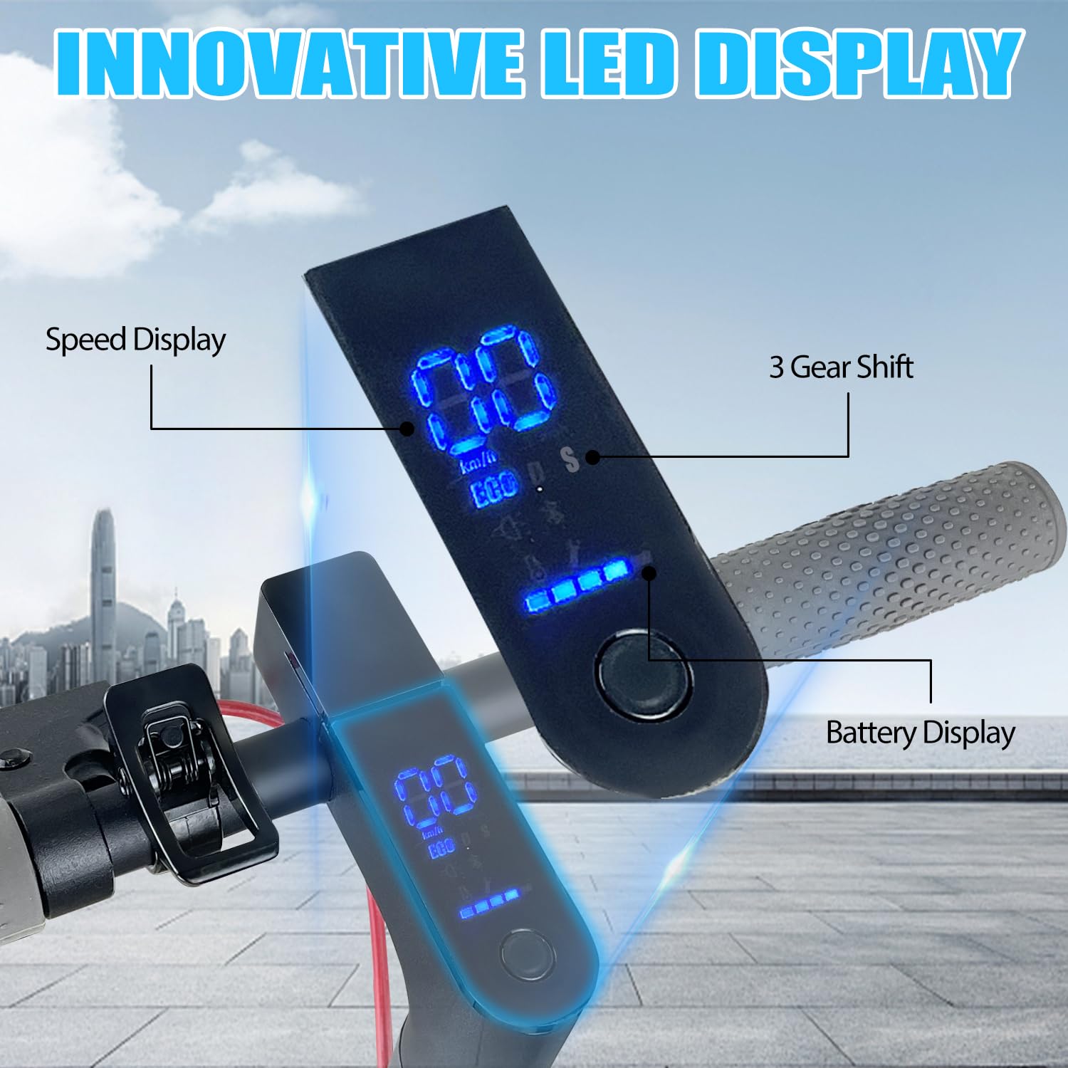 Evdekoru Electric Scooter for Adult, 350W Motor Portable Folding Commuting Scooter for Adults, Up to 19 Mph & 19-21 Miles Long-Range, 8.5''Tires, Double Braking, LED Display E Scooter with App Control