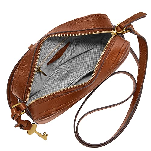 Fossil Women's Liza Leather Camera Bag Purse Handbag, Brown (Model: ZB1771200)