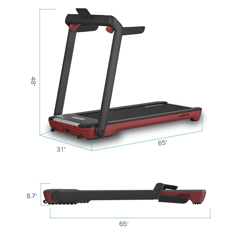 Folding Treadmill with Auto Incline Electric Running Machine Treadmills for Home with LCD Monitor 22" Wide Tread Belt (Fold Treadmills for Small Spaces Fit Under Bed)