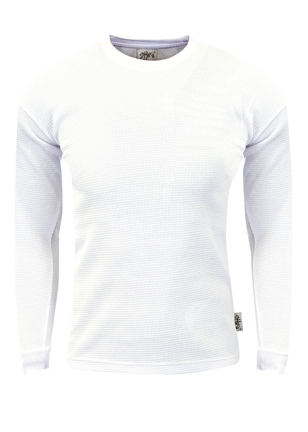 Fitscloth Men’s Knit Sweater Pullover - Heavyweight Waffle Thermal T Shirt Long Sleeve Crewneck Knitted Top Size TC01 White M
