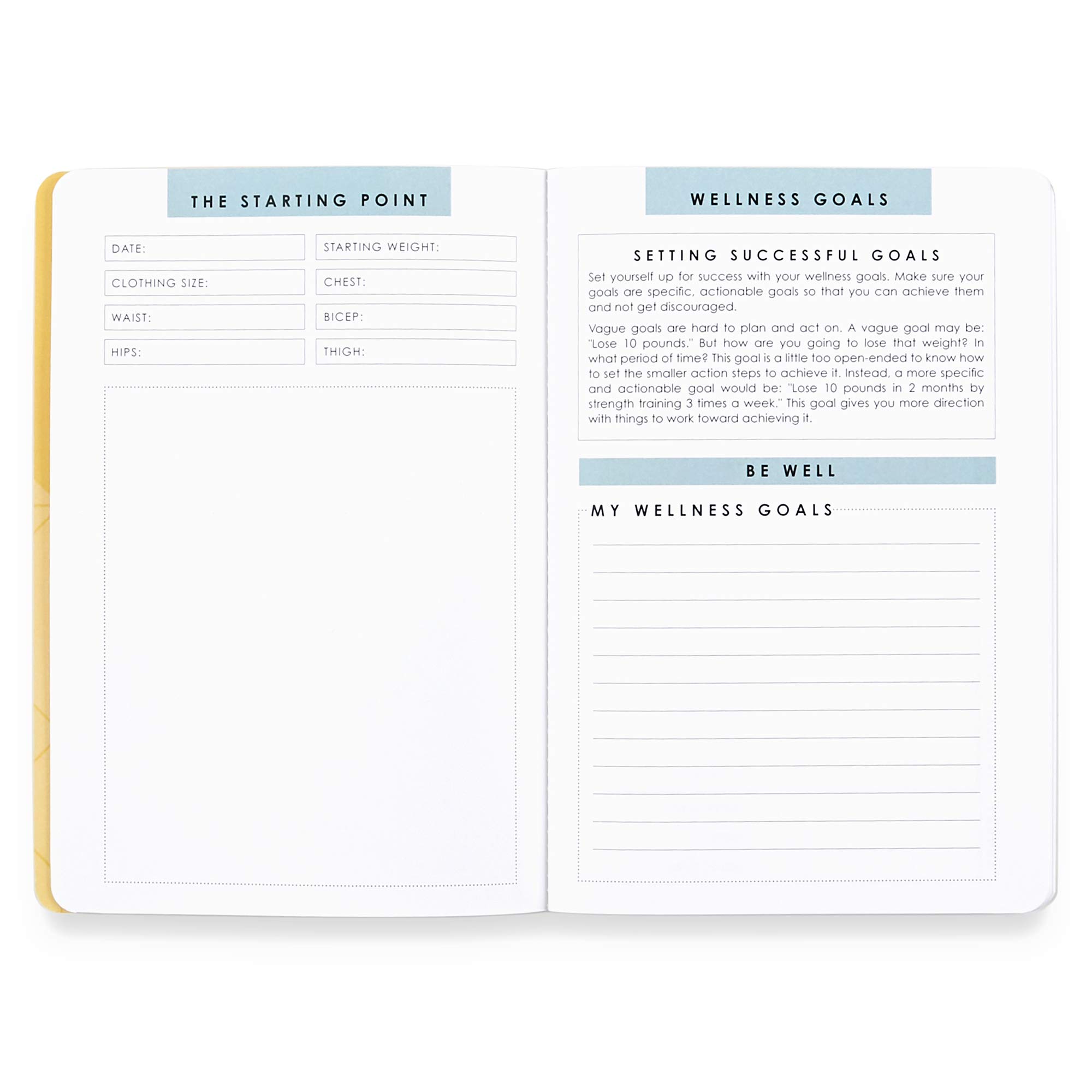 Focused Wellness Log, Petite Planner & Agenda. Features Sleep Log & Tracker, Water Intake, Step Track & Health Goal Log. Includes Motivational Sticker Set by Erin Condren