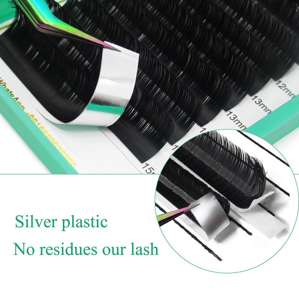 Flat lashes 0.15 0.20 Ellipse Flat Lashes C CC D DD Curl Flat lash extensions Matte BlacK Eyelash Extensions 9-16 MIX (CC-0.20, 9-16 MIX)