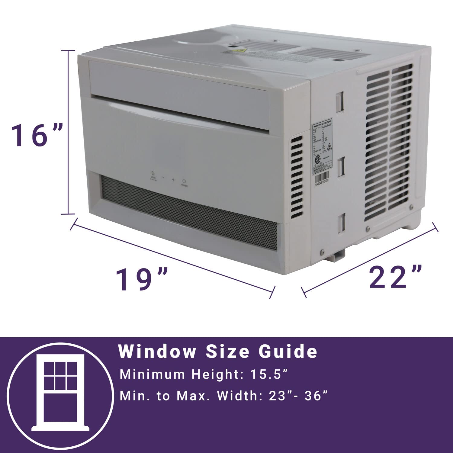 Freonic 12,000 BTU Window Air Conditioner and Dehumidifier, 115V, Window AC Unit for Rooms up to 550 Sq. Ft., Air Conditioner Window Unit with LED Display, Follow Me Remote, and Automatic Louvers