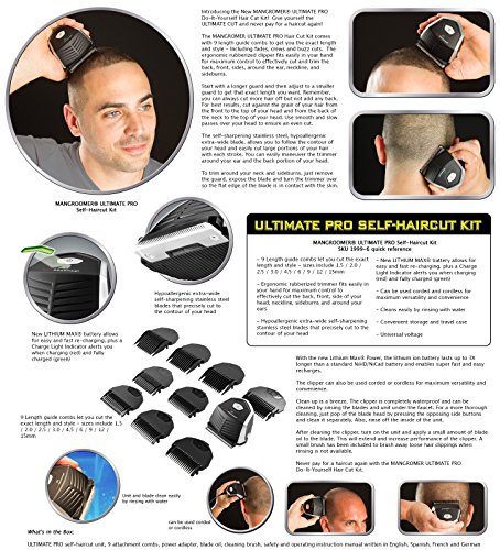MANGROOMER The Looking Good Bundle Self-Haircut Kit Nose & Ear Hair Trimmer