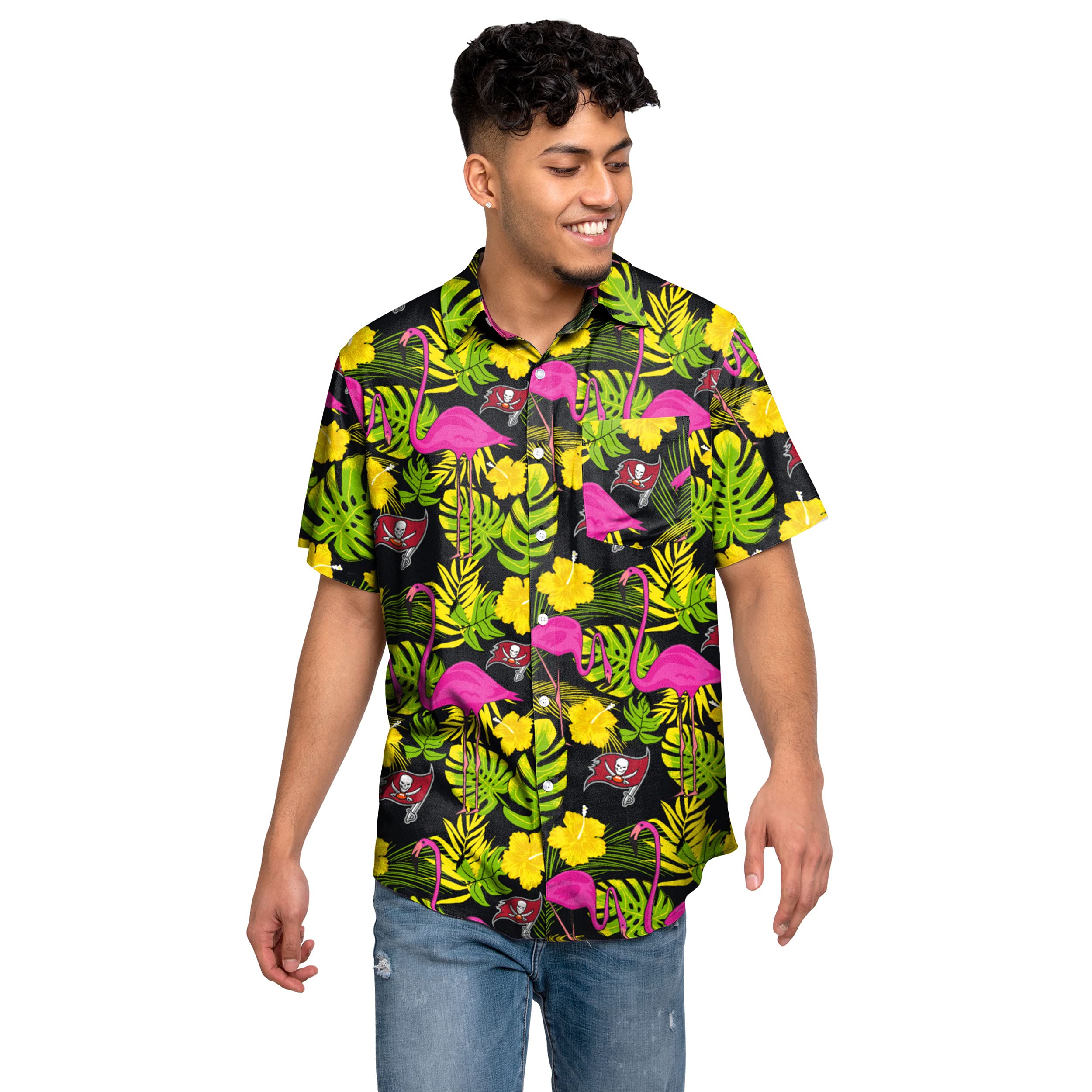 FOCO Philadelphia Eagles NFL Mens Highlights Button Up Shirt - L