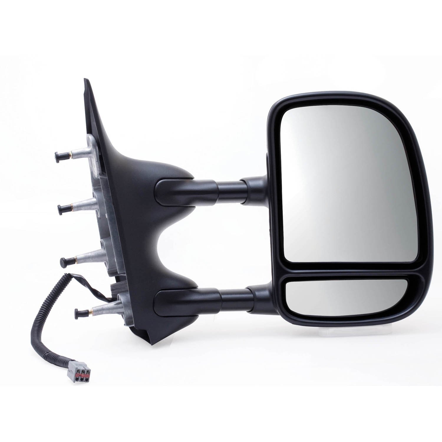 Fit System Passenger Side Towing Mirror for Ford Econoline Van, textured black, extendable, foldaway, Power
