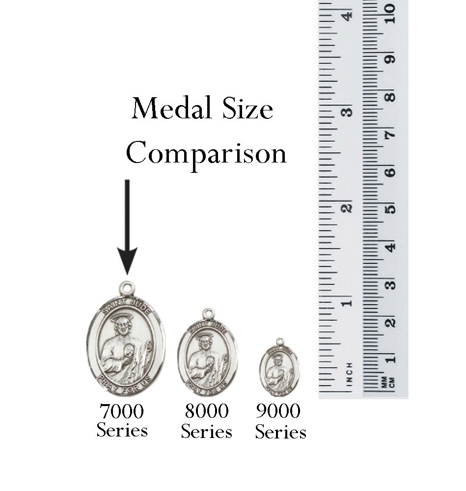 F A Dumont Sterling Silver St. Philip Neri Pendant with 24" Stainless Steel Heavy Curb Chain. Patron Saint of U S Army Special Forces