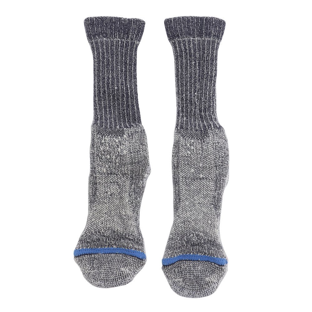 FITS Heavy Expedition Boot: Durable, Cushioned Outdoor Socks for Hiking, Camping, Hunting, and Fishing, Navy, M