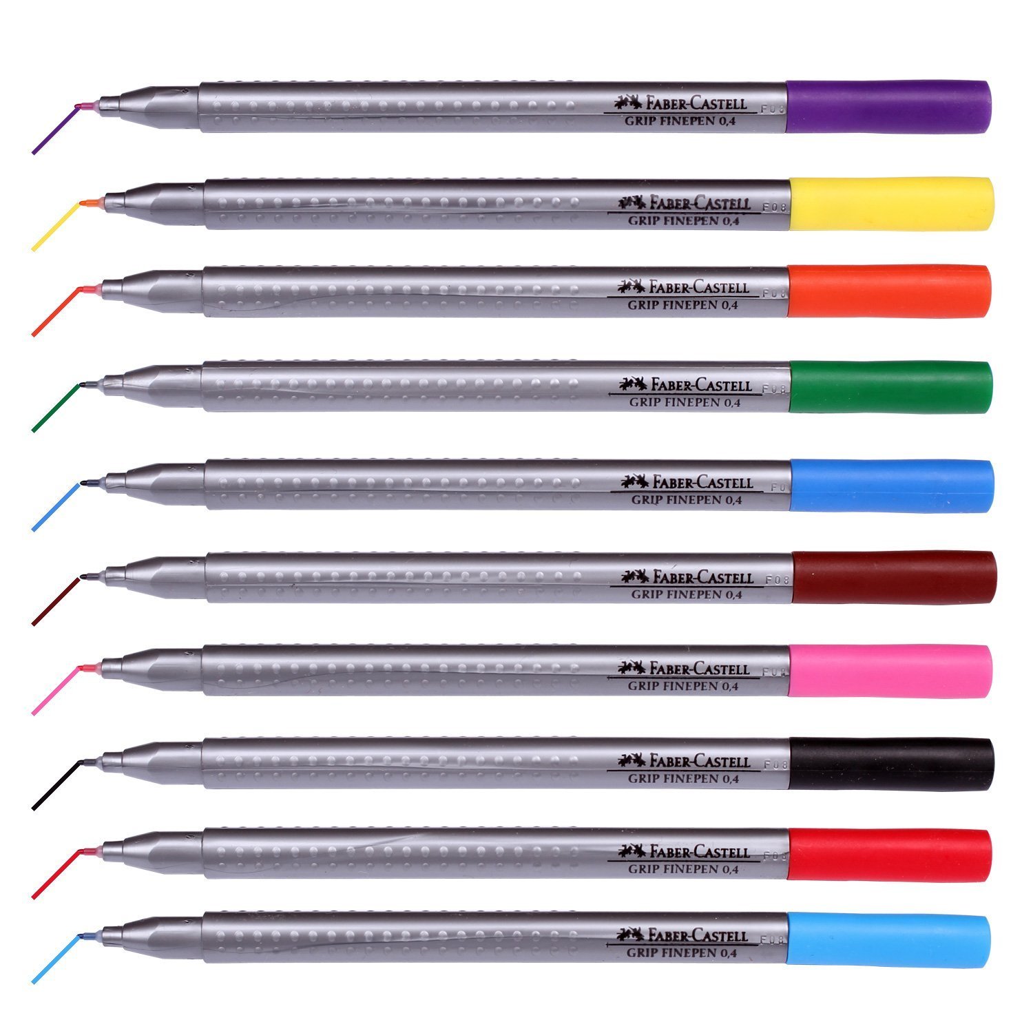 Faber Castell Color Marker Grip-Zone Fine Pen 0.4 mm (Pack of 10)