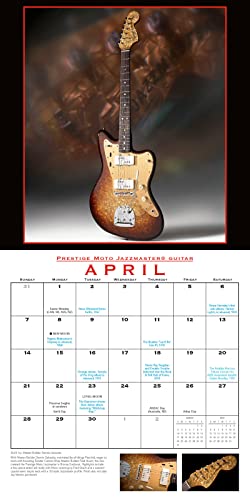Fender Custom Shop Guitar 2024 Wall Calendar, 12" x 12"