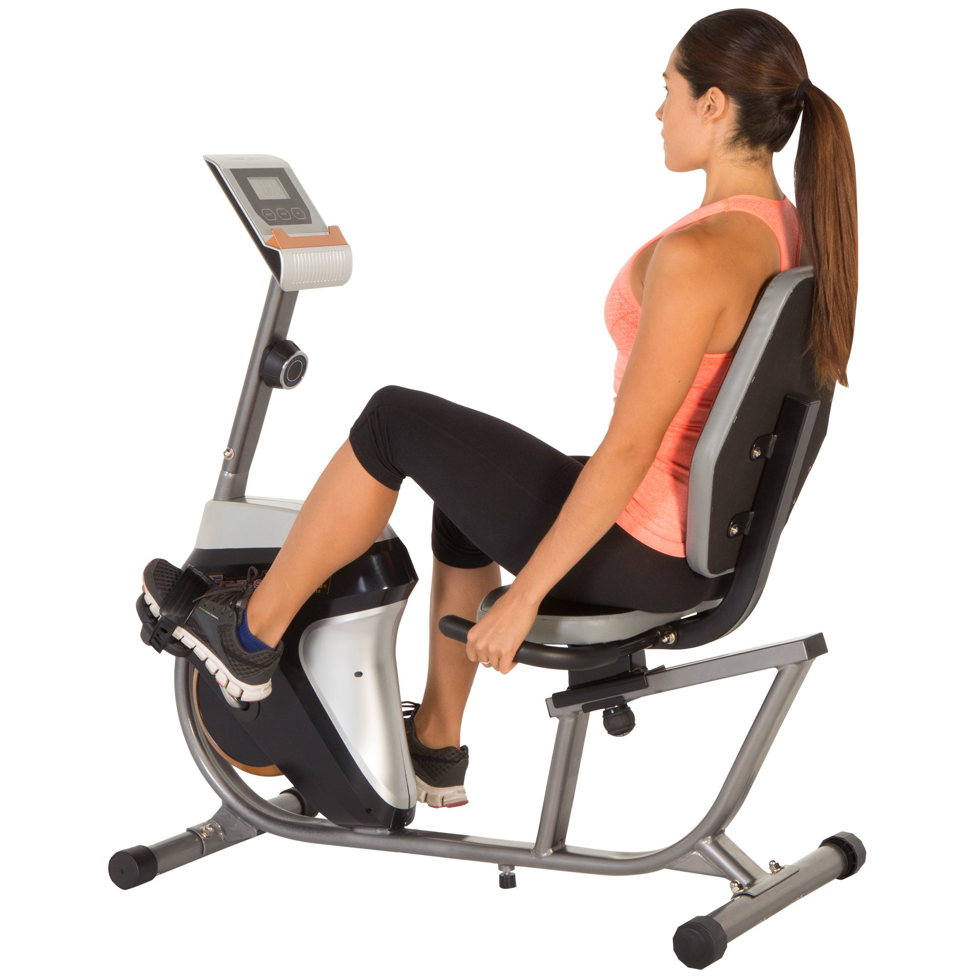Fitness Reality R4000 Magnetic Tension Recumbent Bike with Workout Goal Setting Computer
