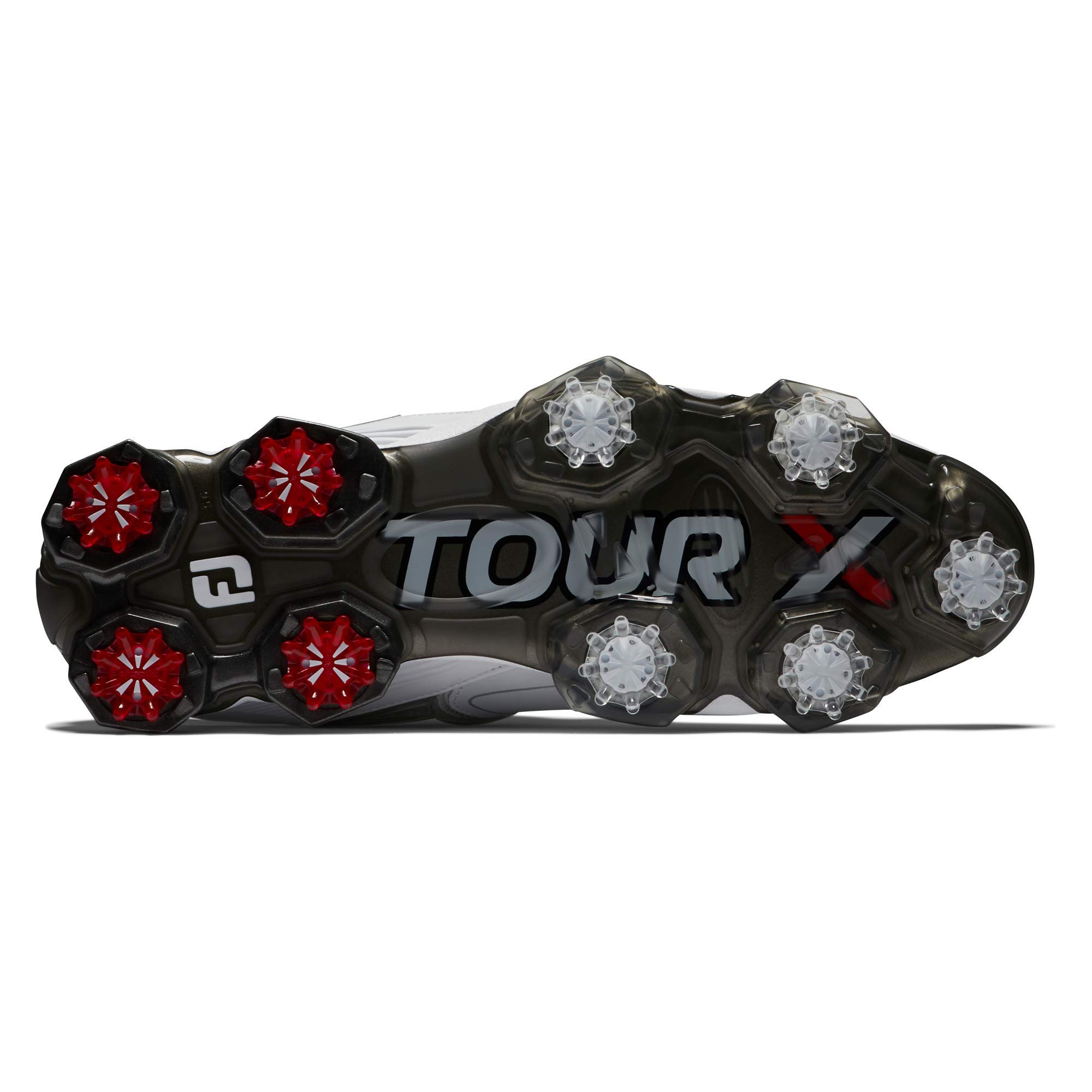 FootJoy Men's Tour X Previous Season Style Golf Shoes, White/Red, 8 Wide