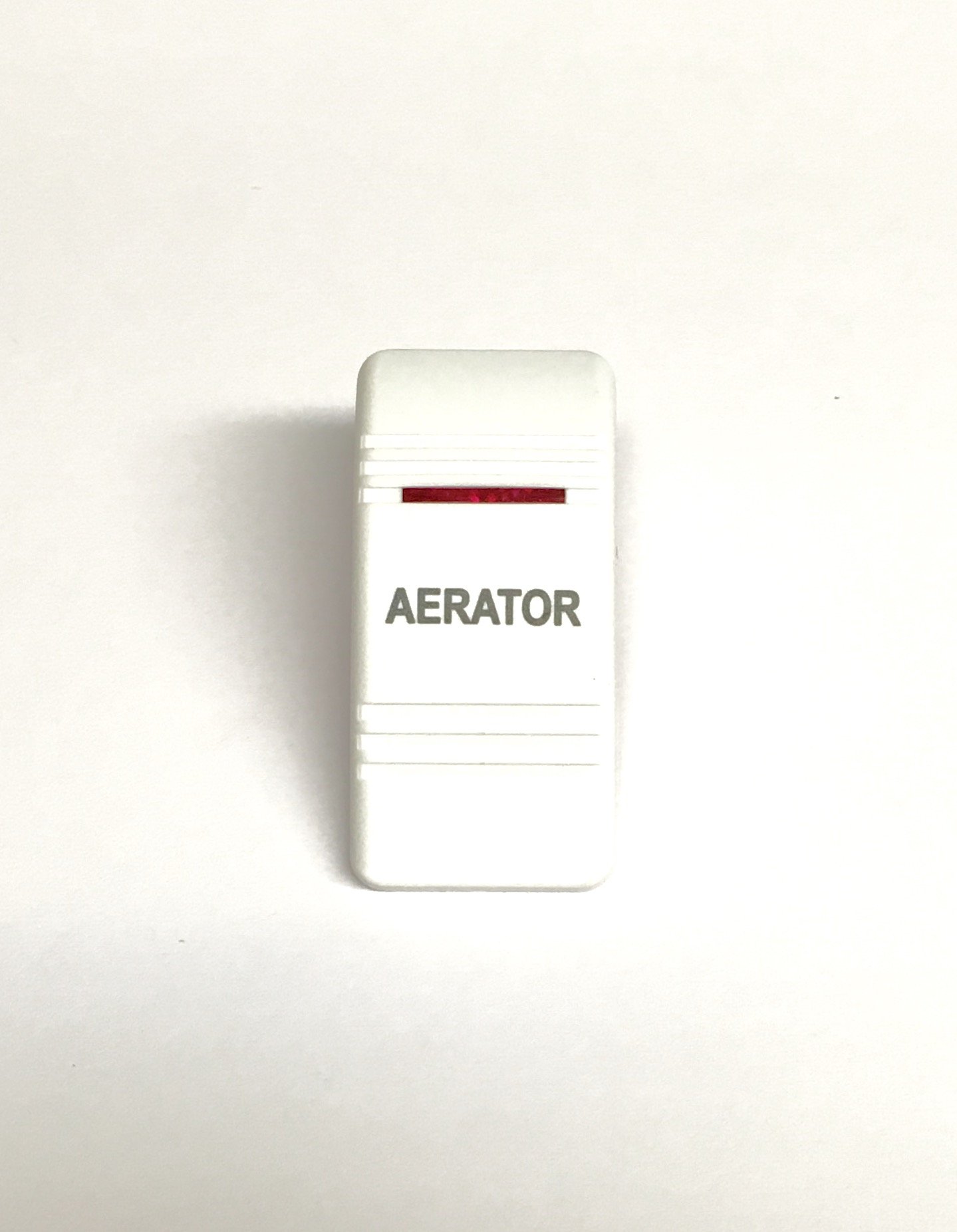 Euro Rocker Switch Cover with Text, White with Red Lens. Contura III, Fits Carling, Cole Hersee, Blue seas (Radio)