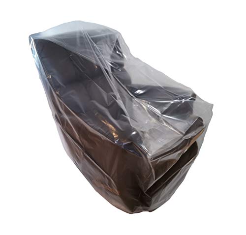 Wowfit Furniture Cover β Dust-Proof Moving Bag for Chairs, Recliners, & Moving Boxes β Clear & Odorless Plastic Bag for Moving β 4mil Thick Chair Cover β 34W x 42D x 65/48H Inches