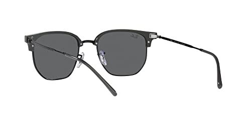 Ray-Ban RB4416 New Clubmaster Square Sunglasses, Green on Black/Dark Grey, 53 mm