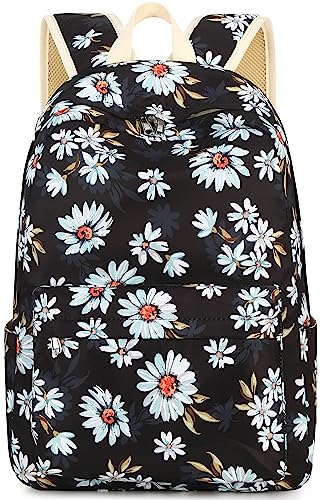 School Backpack for Teen Girls Women Laptop Backpack College Bookbags Middle School Travel Work Commuter Back Pack(Magritte-white)