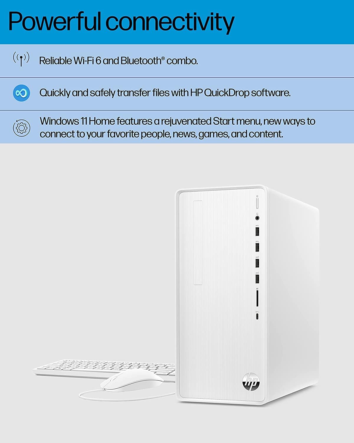 HP 2023 Newest Pavilion Desktop, 12th Gen Intel Core i7-12700 Processor(12-core), 16GB RAM, 1TB SSD, Intel UHD Graphics 770, 9 USB Ports, Wired Keyboard and Mouse Combo, Windows 11 Home