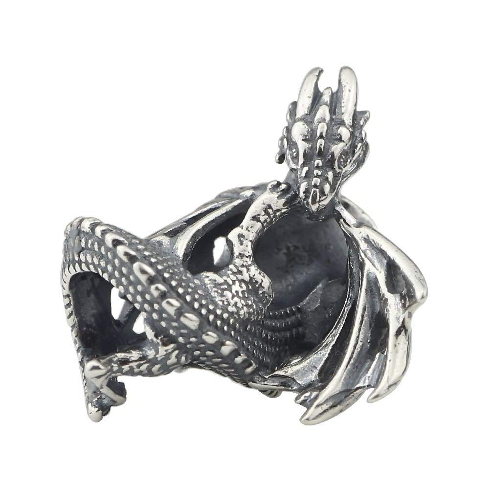 Fairytale Ice Fire Dragon Sterling Silver Charm Bead For Pandora & Similar Charm Bracelets & Necklaces