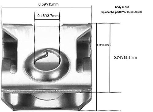 Flow.month 10 Sets Fender Liner Engine Cover Splash Shield T30 Torx Screws Clip Set Fit for Ford Focus Escape Explorer, Replacement for The Part# W702413-S307 W715835-S300 W702438-S300