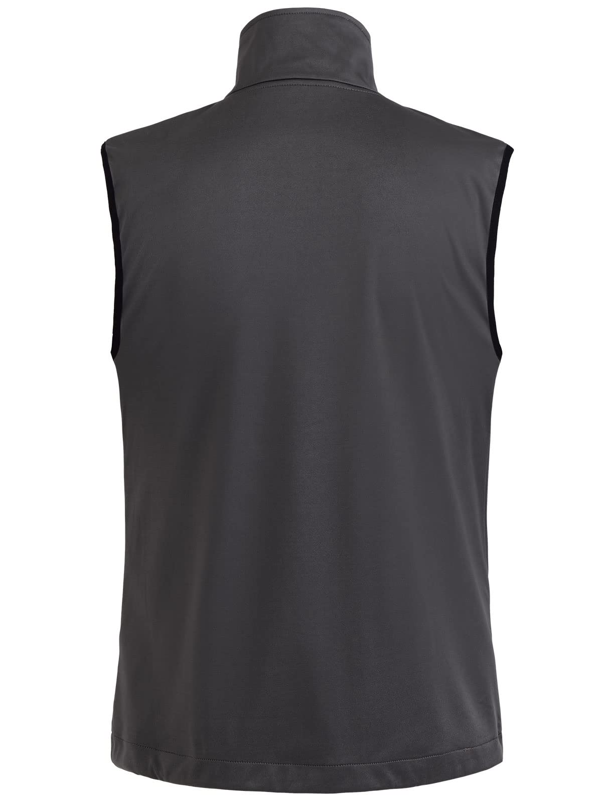 FREE SOLDIER Men's Lightweight Softshell Golf Vests Outerwear Windproof Sleeveless Jackets for Travel Hiking Running Fishing(Sleet Gray,L)