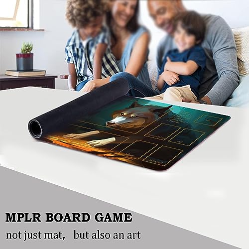 FEROCIOUS PUP Premium Gaming Mat 60 x 35 cm TCG Compatible with OCG CCG RPG MTG Gaming Mat, Mouse Mat