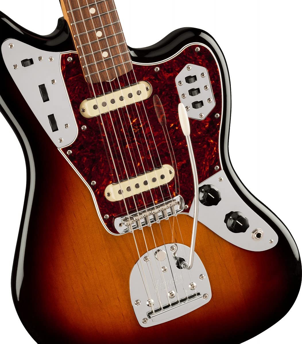 Fender Vintera 60s Jaguar Electric Guitar, with 2-Year Warranty, 3-Color Sunburst, Pau Ferro Fingerboard