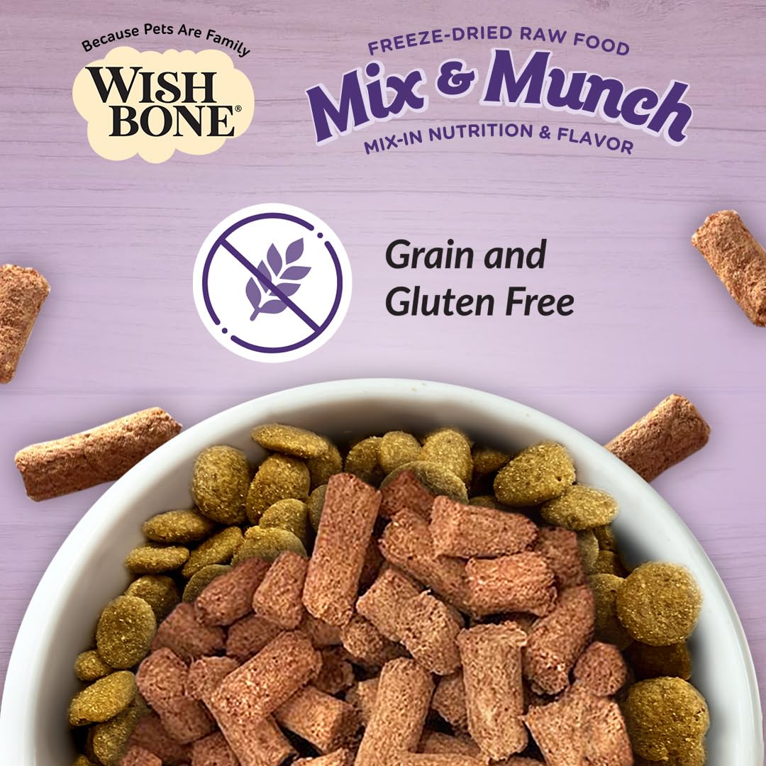 Wishbone Mix & Munch Raw Freeze-Dried Grain-Free Beef and Ocean Fish for Dogs 350g