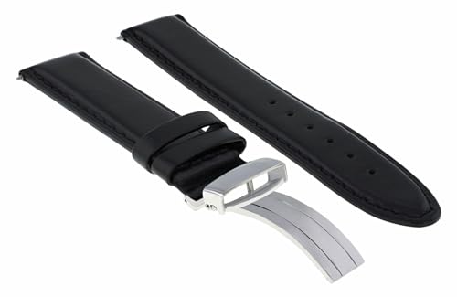 Ewatchparts 18-24MM GENUINE LEATHER WATCH BAND SMOOTH DEPLOY CLASP COMPATIBLE WITH IWC