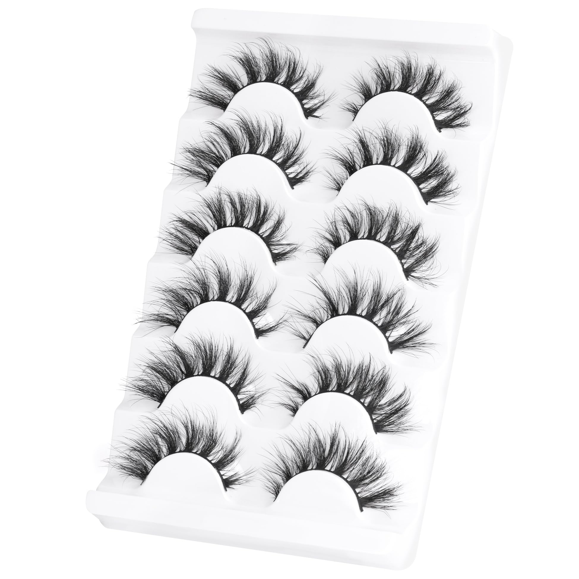 Fluffy Lashes False Eyelashes Long Strip Dramatic Fake Eyelashes 20MM Faux Mink Lashes 3 Pairs
