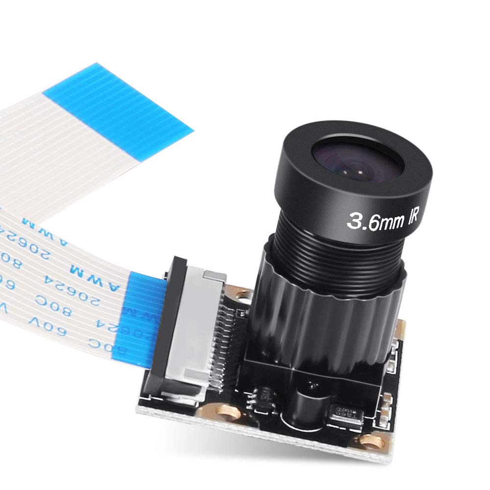 for Raspberry Pi 4 B Camera Wide Angle 175 FOV Night Vision Module 5MP OV5647 Video Webcam Built- in IR-Cut Automatically Switching Day/Night Vision for Raspberry Pi 3B/3B+ 2B B+ Pi Zero/Zero W