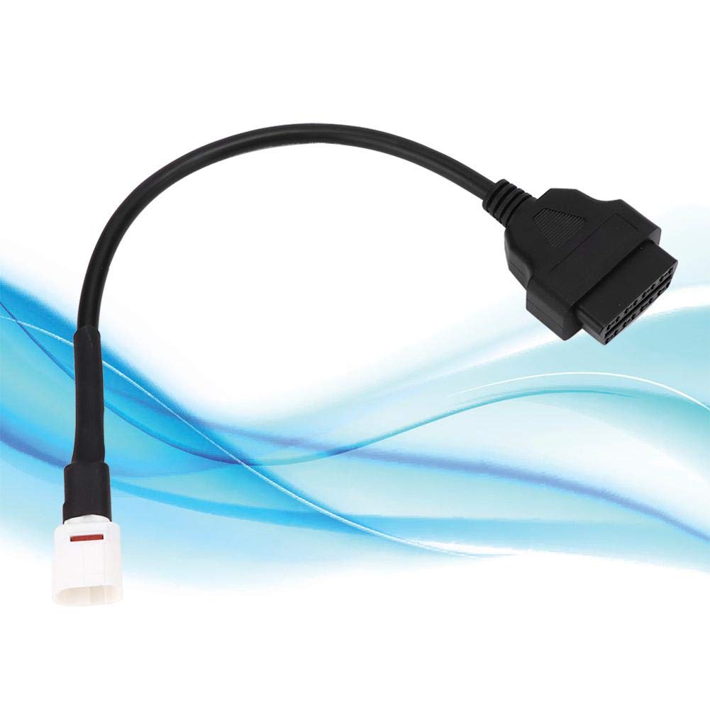 for Yamaha Obd2 Adapter Motorcycle OBD2 Diagnostic Cable 4 Pin to OBD2 Diagnostic Adapter Connector Fault Code Reader Motorcycle Scanner Fit for Yamaha