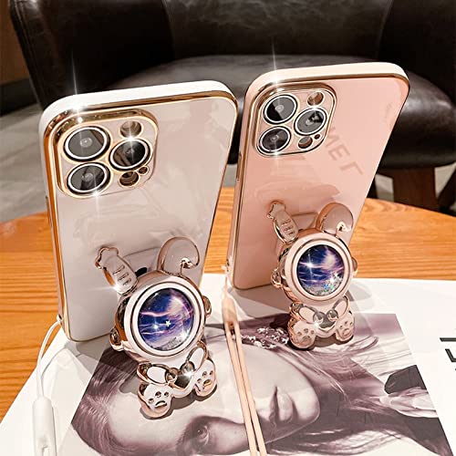 Fold Bracket Case for Samsung Galaxy S23 S22 Note20 S21 S20 Ultra Plus FE A73 A53 A72 A52 Cover with Lanyard,Pink GS,for Samsung S23Plus