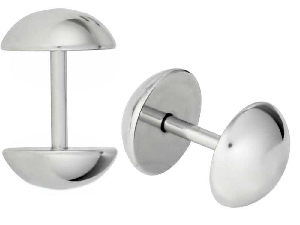 Forbidden Body Jewelry 16g 8mm Surgical Steel Dome Cheater Plug Earrings, Fake 0 Gauge Earrings