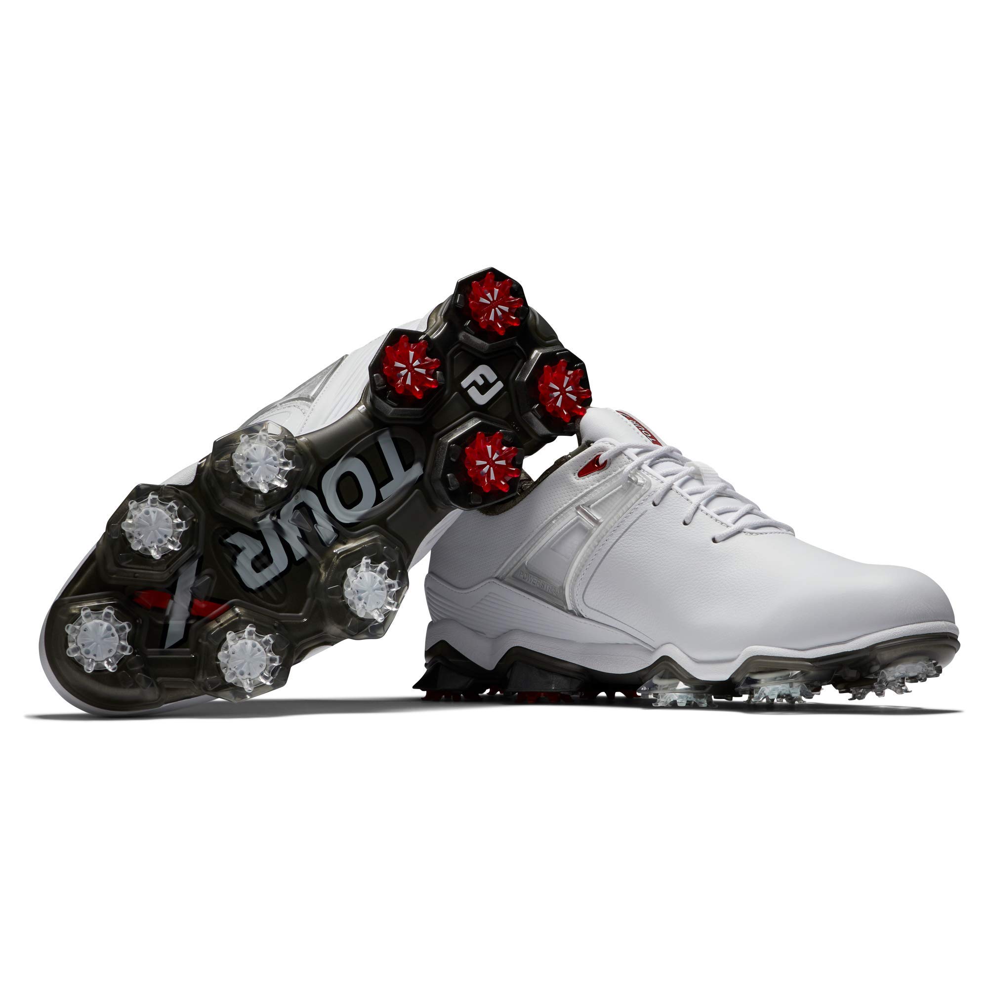 FootJoy Men's Tour X Previous Season Style Golf Shoes, White/Red, 8 Wide