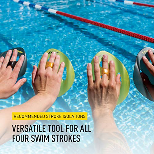 FINIS Iso Strapless Isolation Paddles - Swim Paddles for Lap Swimming - Swimming and Pool Accessories for Swim Training - Swim Gear for Beginners to Triathlon Athletes
