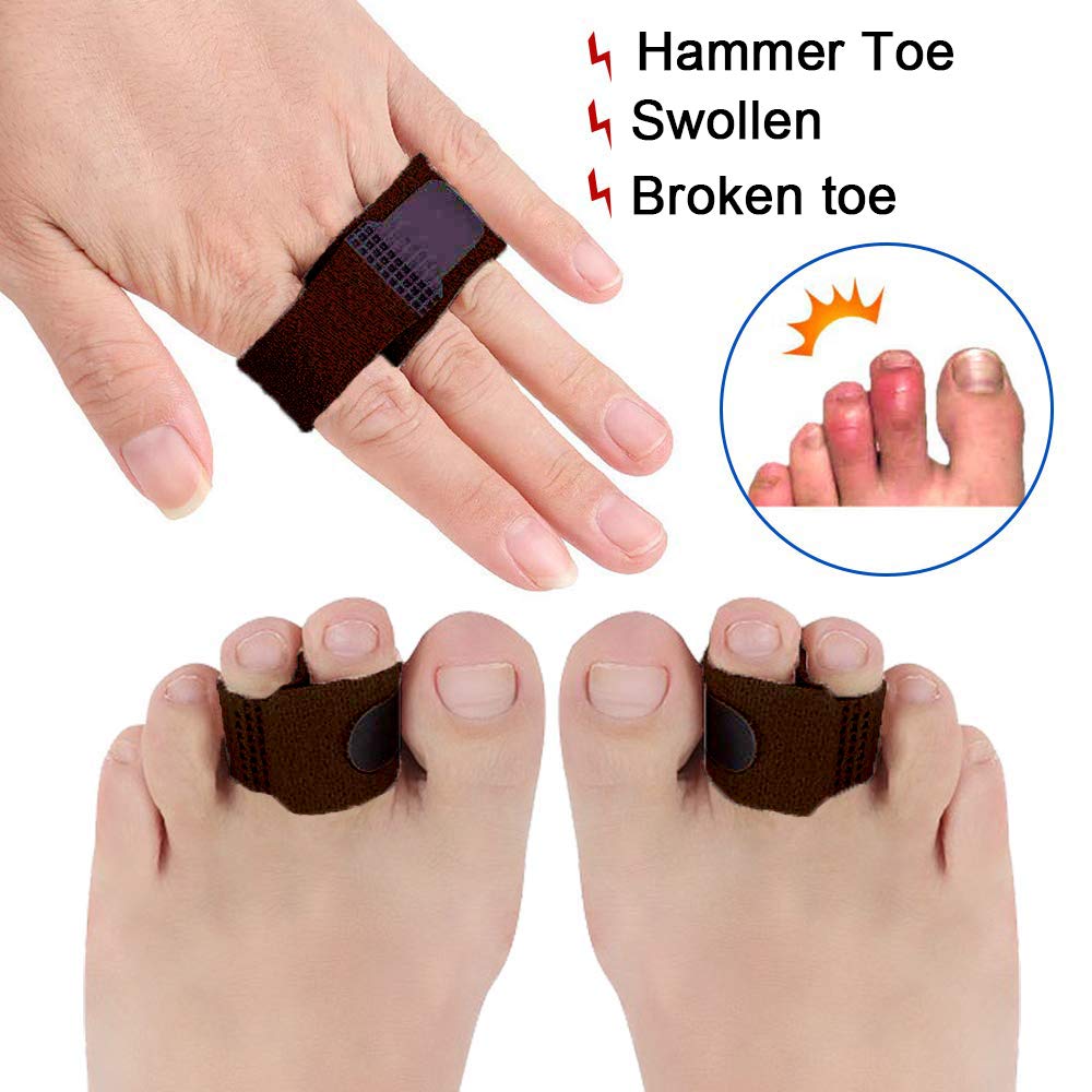 Footsihome Broken Buddy Finger Tape Splints 12 Pack, Finger Wraps to Treat Sprainted Jammed 3/4'' Wide Black
