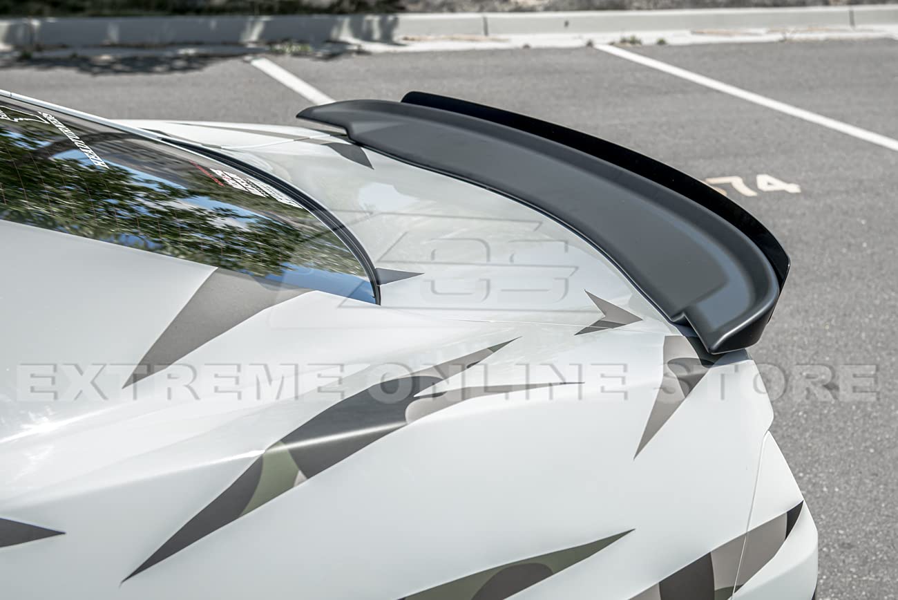 for 2010-2013 Chevrrolet Camaro | EOS ZL1 Style Rear Trunk Lid Wing Spoiler with Aluminum GLOSSY BLACK Center WickerBill Insert (ABS Plastic - Matte Black)