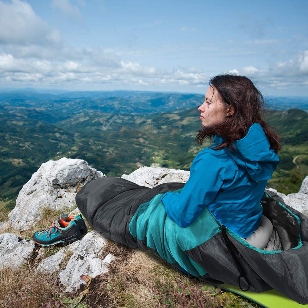 FORCEATT Mummy Sleeping Bag for 3-4 Seasons,Use Temperature is 14°F-59°F, Backpacking Sleeping Bag for Adults and Kids,Warm,Tearproof and Waterproof,Weight is 3.57lb,for Hiking, Camping