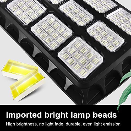 PINSAI LED Solar Street Light Outdoor Waterproof,50000LM Large Spuer Bright Solar Powered Security Flood Lights,Motion Sensor lamp for Yard,Fence,Parking Lot, Patio,Shed, Deck,Path