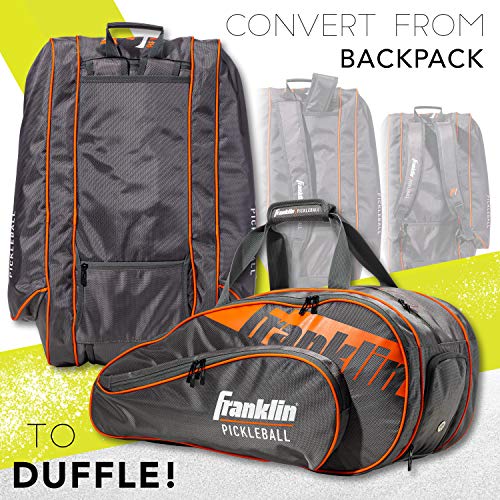 Franklin Sports Pro Series Pickleball Paddle Bag Grey/Orange
