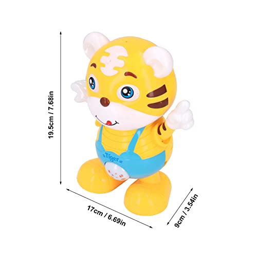 VGEBY Dancing Robot Toy, Dancing Robot Toy Cute Cartoon Tiger Electric Light Music Eco Friendly Safe Durable Kids Robot for Kids
