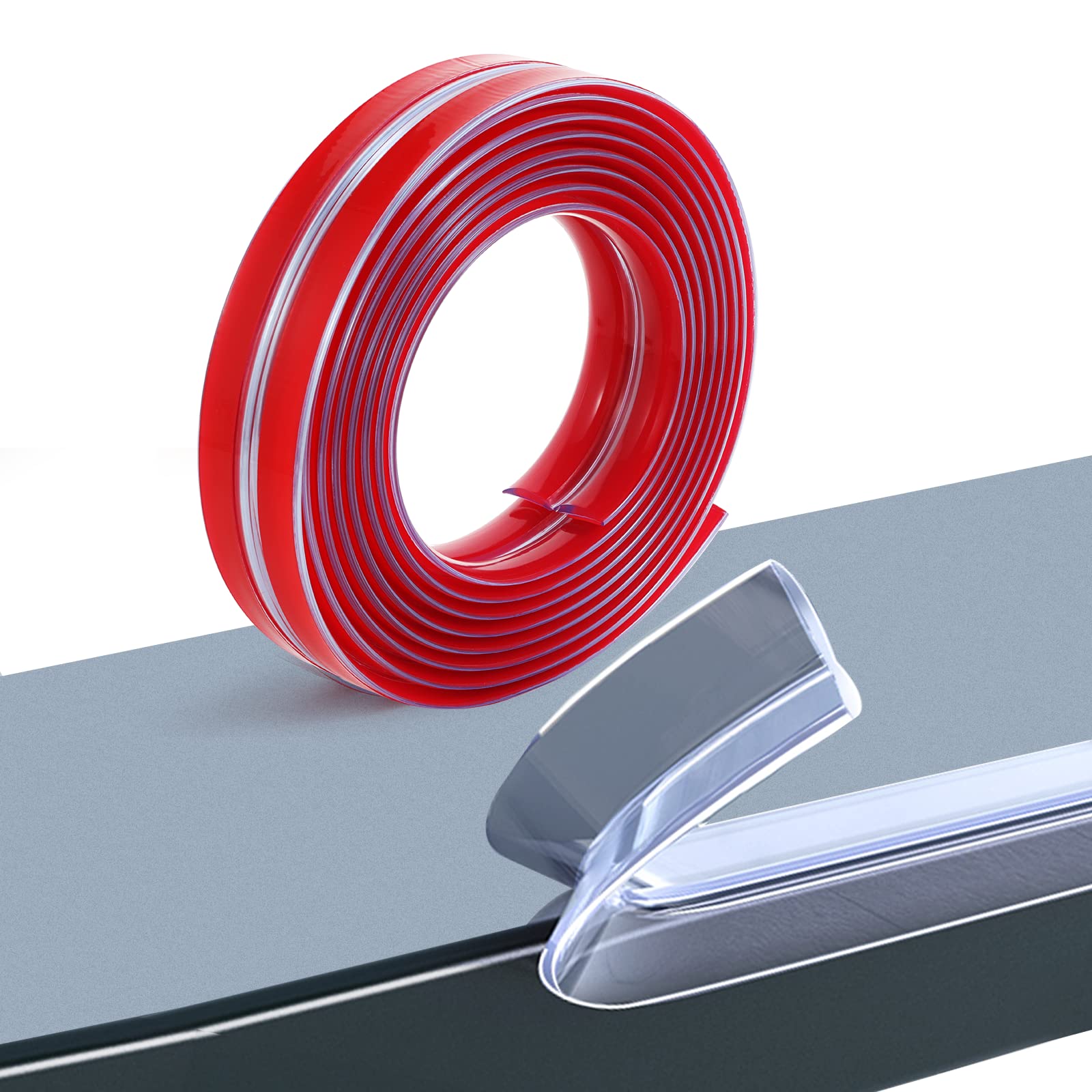 Upgrade Baby Proofing - Soft Edge Corner Protector, PVC Edge Protector Strip, 6.6ft Corner Protectors for Furniture Against Sharp Corners for Cabinets, Drawers, Tables, 0.78 inch x 0.78 inch Width