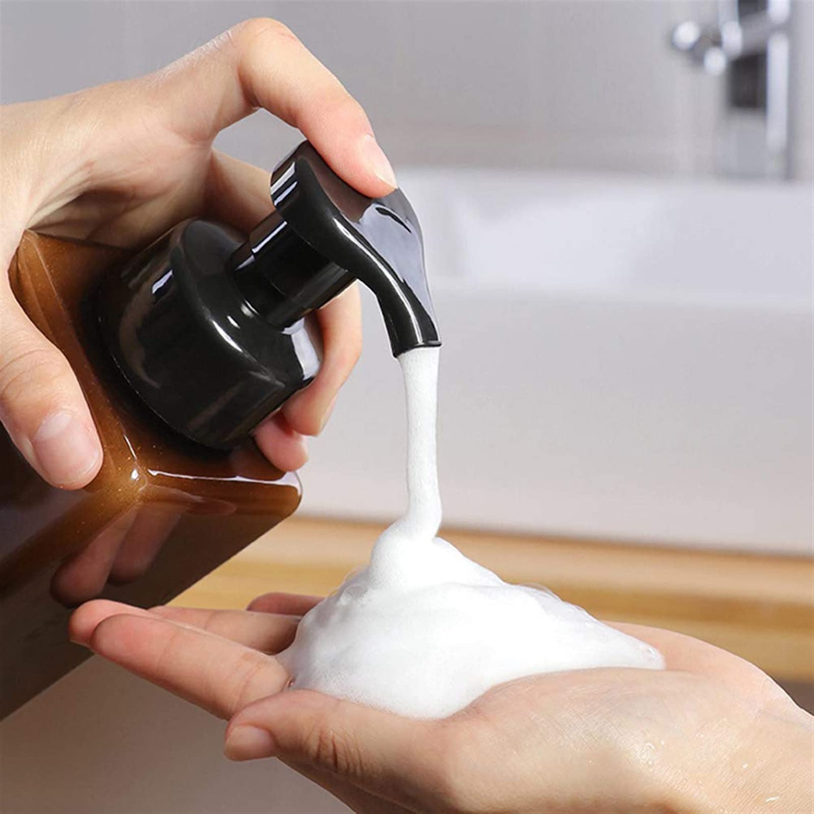 FEEGAR Foaming Hand Sanitizer Dispenser Refillable Pump Bottle for Liquid Soap Shampoo Body Wash Bathroom Cosmetic Container Hand Soap Dispenser