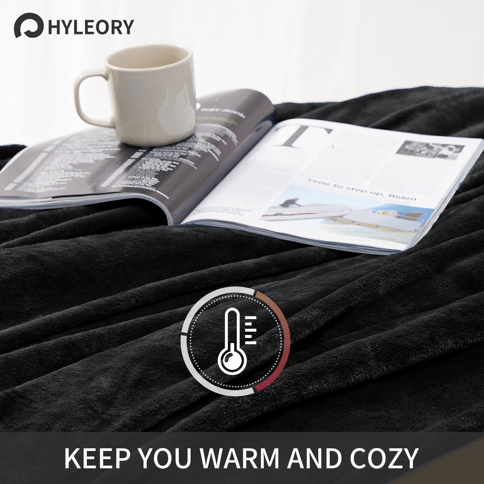 Fleece Blanket Queen Size White Bed Blanket for Couch, Bed, Camping, Travel-Plush Cozy Fuzzy Blanket 90"x90",Super Soft & Warm Blankets for All Season