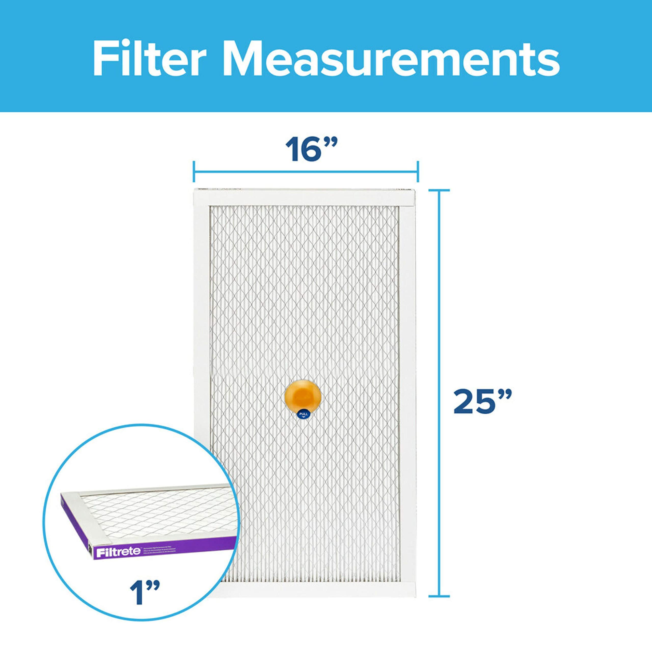 Filtrete 20x25x1, Smart Replenishable AC Furnace Air Filter, MPR 1500, Allergen, Bacteria & Virus, 2-Pack (exact dimensions 19.719 x 24.688 x 0.78)