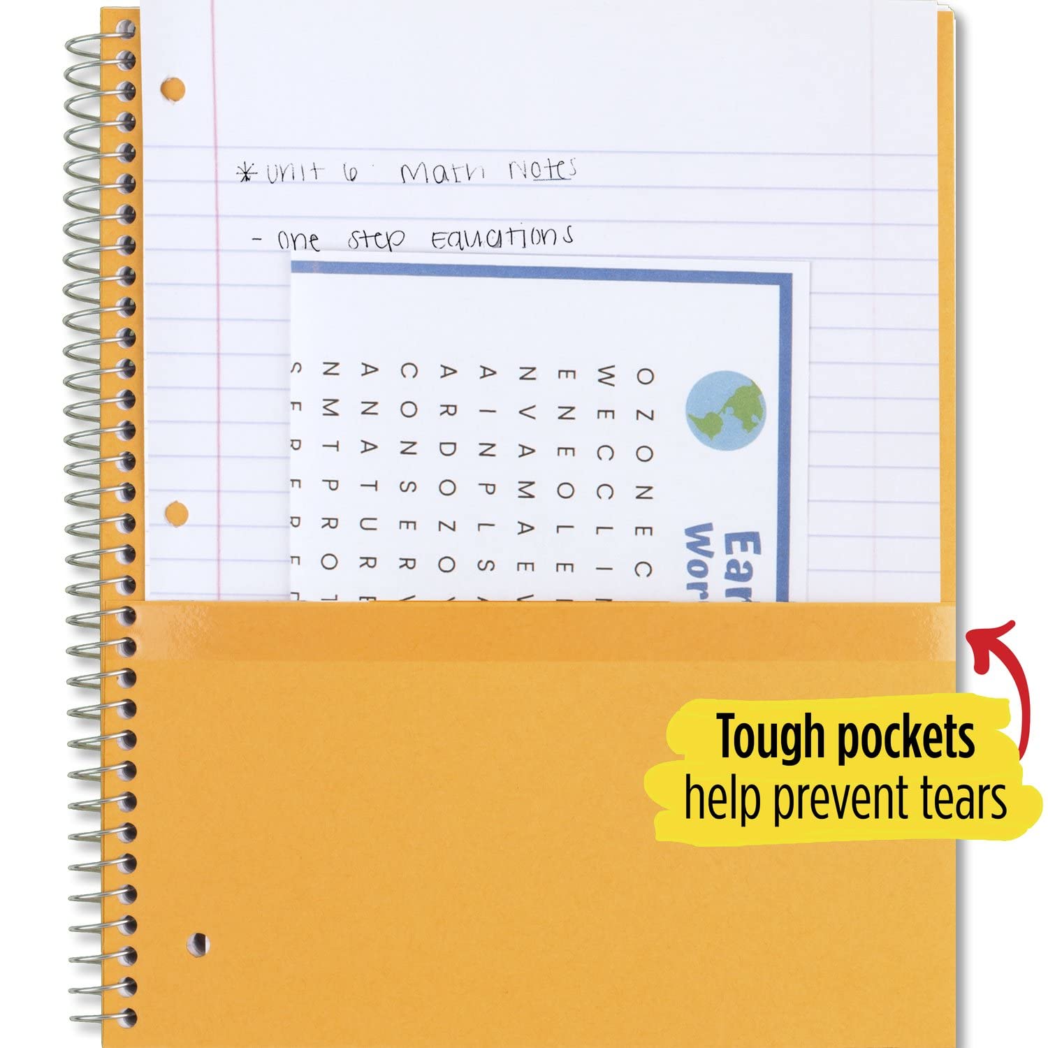 Five Star Spiral Notebooks, 3 Pack, 3 Subject, Wide Ruled Paper, 10 1/2" x 8", Blue, Red, & Black (930081)