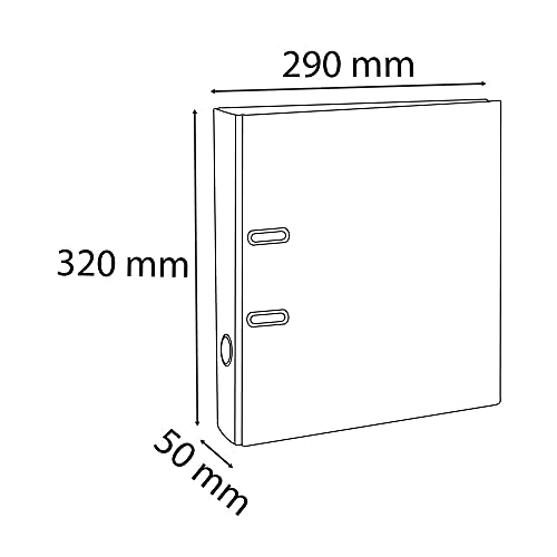 Exacompta - Ref 53509E - Prem'Touch Lever Arch File - 32 x 29cm in Size, Suitable for A4+ Documents, 50mm Spine, 50mm Rings, Metal Finger Pull - Grey Marbled Cover - Grey Spine